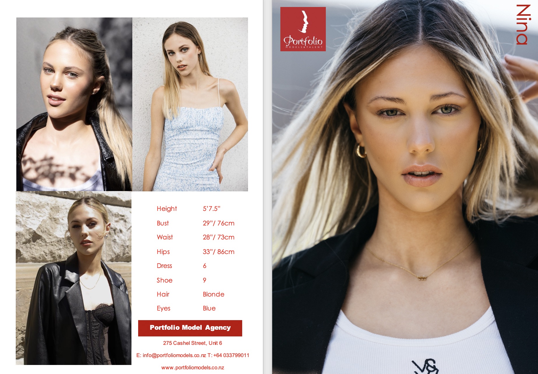 Portfolio Model Agency | Nina